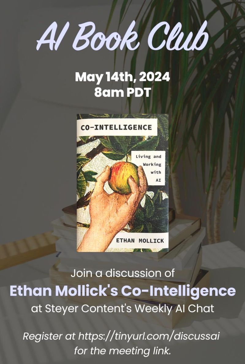 AI Chat: Ethan Mollick's new book, "Co-Intelligence: Living and Working ...
